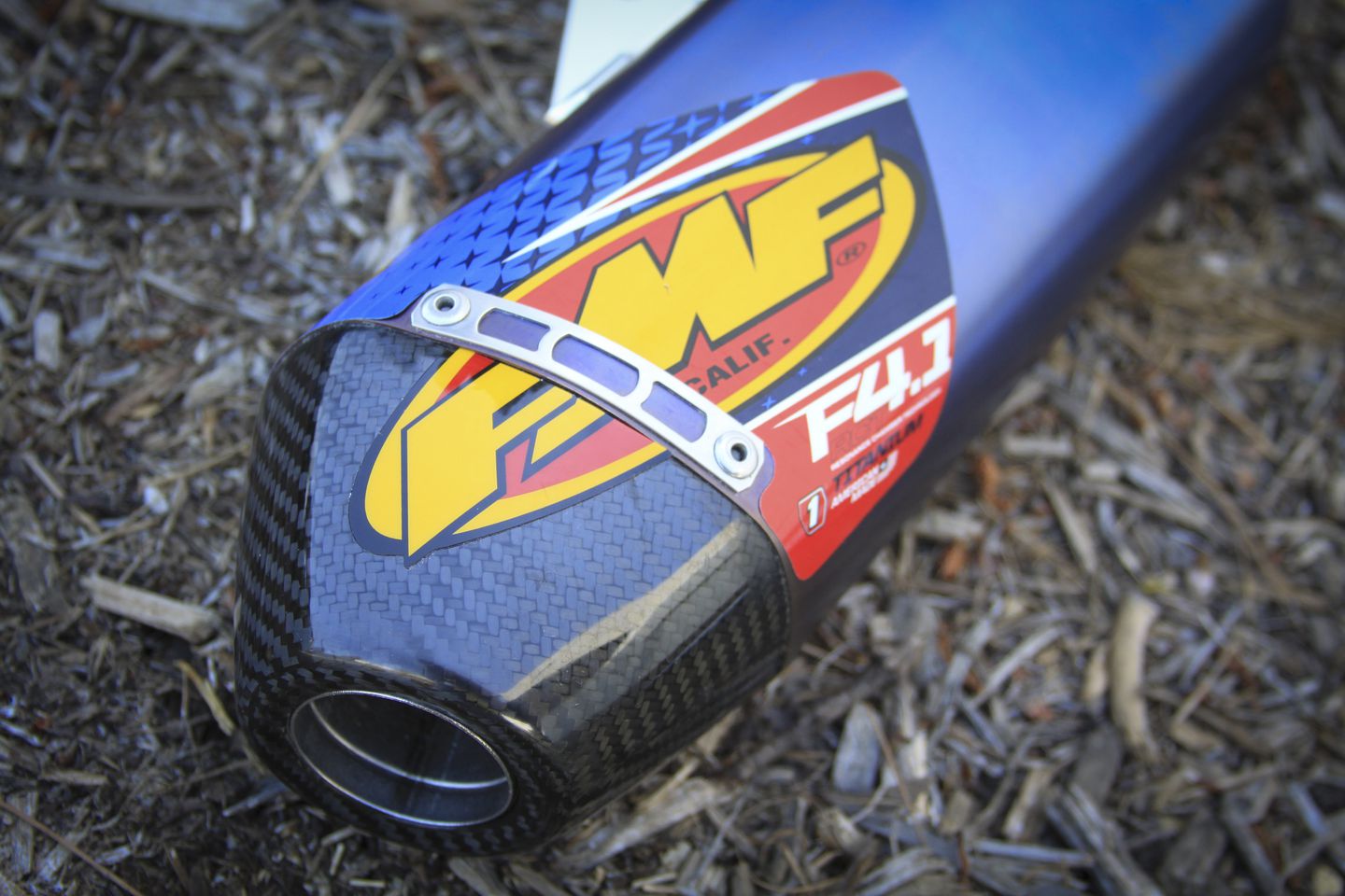 FMF Factory 4.1 RCT Single w/ Carbon Cap and Ti MegaBomb Header ...